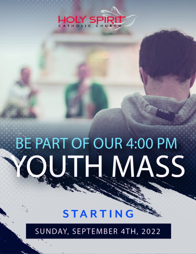 Youth Mass Flyer | Church of the Holy Spirit
